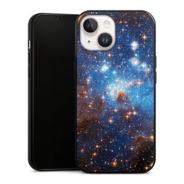 DeinDesign iPhone 14 Handy Slim Case extra d&uuml;nn Silikon Handyh&uuml;lle schwarz H&uuml;lle Weltall Star Galaxy Silikon Slim Case