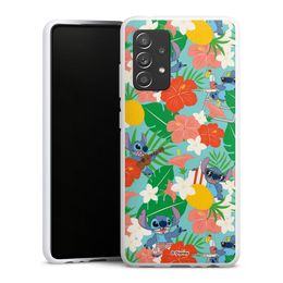 DeinDesign Galaxy A52s 5G Handy Silikon H&uuml;lle Case wei&szlig; Handyh&uuml;lle Lilo & Stitch Disney Movie Silikon Case