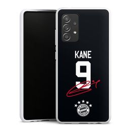 DeinDesign Galaxy A52s 5G Handy Silikon H&uuml;lle Case wei&szlig; Handyh&uuml;lle Jersey Harry Kane Fc Bayern M&uuml;nchen Silikon Case