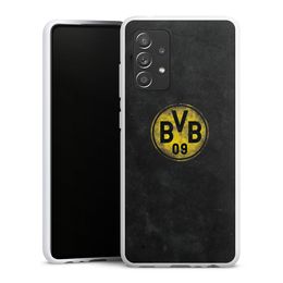 DeinDesign Galaxy A52s 5G Handy Silikon H&uuml;lle Case wei&szlig; Handyh&uuml;lle Merchandise Borussia Dortmund Bvb Silikon Case