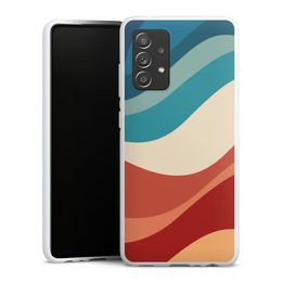 DeinDesign Galaxy A52s 5G Handy Silikon H&uuml;lle Case wei&szlig; Handyh&uuml;lle Colour Wave Ombre Silikon Case