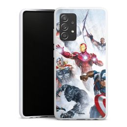 DeinDesign Galaxy A52s 5G Handy Silikon H&uuml;lle Case wei&szlig; Handyh&uuml;lle Official Licensed Product Marvel Avengers Silikon Case