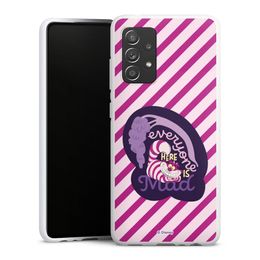 DeinDesign Galaxy A52s 5G Handy Silikon H&uuml;lle Case wei&szlig; Handyh&uuml;lle Disney Alice In Wonderland Grinning Cat Silikon Case