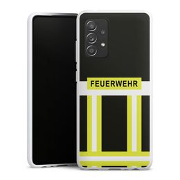 DeinDesign Galaxy A52s 5G Handy Silikon H&uuml;lle Case wei&szlig; Handyh&uuml;lle Fire Fighters Fire Fighter Job Silikon Case