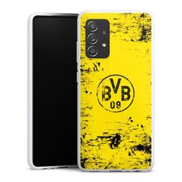 DeinDesign Galaxy A52s 5G Handy Silikon H&uuml;lle Case wei&szlig; Handyh&uuml;lle Borussia Dortmund Bvb Official Licensed Product Silikon Case