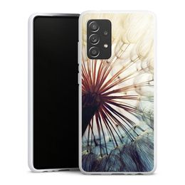 DeinDesign Galaxy A52s 5G Handy Silikon H&uuml;lle Case wei&szlig; Handyh&uuml;lle Photography Flowers Dandelion Silikon Case