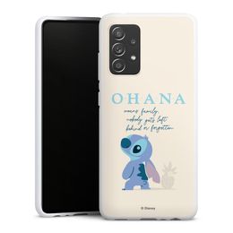 DeinDesign Galaxy A52s 5G Handy Silikon H&uuml;lle Case wei&szlig; Handyh&uuml;lle Lilo & Stitch Disney Official Licensed Product Silikon Case