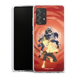 DeinDesign Galaxy A52s 5G Handy Silikon H&uuml;lle Case wei&szlig; Handyh&uuml;lle Naruto Shippuden Sasuke Sakura Silikon Case