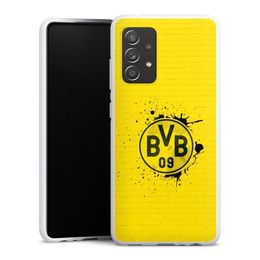 DeinDesign Galaxy A52s 5G Handy Silikon H&uuml;lle Case wei&szlig; Handyh&uuml;lle Bvb Official Licensed Product Borussia Dortmund Silikon Case
