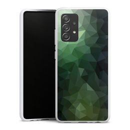 DeinDesign Galaxy A52s 5G Handy Silikon H&uuml;lle Case wei&szlig; Handyh&uuml;lle Tarnmuster Geometric Mosaic Silikon Case