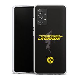 DeinDesign Galaxy A52s 5G Handy Silikon H&uuml;lle Case wei&szlig; Handyh&uuml;lle Borussia Dortmund Bvb Marco Reus Silikon Case