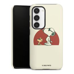 DeinDesign Galaxy S23 Handy Panzer Handyh&uuml;lle robuste Outdoor H&uuml;lle Schutzh&uuml;lle matt Snoopy Official Licensed Product Kindheit Tough Case