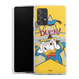 DeinDesign Galaxy A52s 5G Handy Silikon H&uuml;lle Case wei&szlig; Handyh&uuml;lle Donald Duck Disney Official Licensed Product Silikon Case
