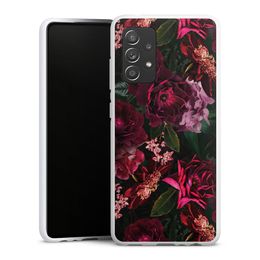 DeinDesign Galaxy A52s 5G Handy Silikon H&uuml;lle Case wei&szlig; Handyh&uuml;lle Blossom Flowers Rose Silikon Case