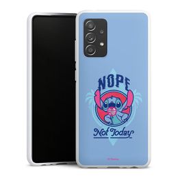 DeinDesign Galaxy A52s 5G Handy Silikon H&uuml;lle Case wei&szlig; Handyh&uuml;lle Disney Sayings Lilo & Stitch Silikon Case