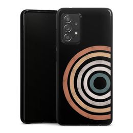 DeinDesign Galaxy A52s 5G Handy Silikon H&uuml;lle Case schwarz Handyh&uuml;lle Rainbow Circle Water Colour