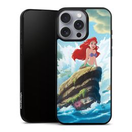 DeinDesign iPhone 16 Pro Max Handy Slim Case extra d&uuml;nn Silikon Handyh&uuml;lle schwarz H&uuml;lle Official Licensed Product Arielle Die Meerjungfrau Mermaid Silikon Slim 