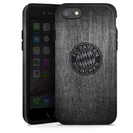 DeinDesign iPhone SE (2022) Handy Panzer Handyh&uuml;lle robuste Outdoor H&uuml;lle Schutzh&uuml;lle gl&auml;nzend Fc Bayern M&uuml;nchen Metallic Look Fcb Tough Case