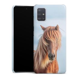 DeinDesign Galaxy A51 Handy Premium Case Smartphone Handyh&uuml;lle Schutzh&uuml;lle gl&auml;nzend Animals Animal Look Horse Premium Case