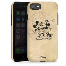 DeinDesign iPhone SE (2022) Handy Panzer Handyh&uuml;lle robuste Outdoor H&uuml;lle Schutzh&uuml;lle gl&auml;nzend Vintage Minnie Mouse Mickey Mouse Tough Case