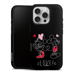 DeinDesign iPhone 16 Pro Handy Panzer Handyh&uuml;lle robuste Outdoor H&uuml;lle Schutzh&uuml;lle gl&auml;nzend Disney Love Tough Case