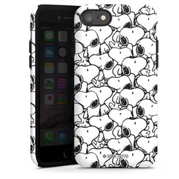 DeinDesign iPhone SE (2022) Handy Panzer Handyh&uuml;lle robuste Outdoor H&uuml;lle Schutzh&uuml;lle gl&auml;nzend Muster Snoopy Peanuts Tough Case