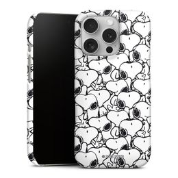 DeinDesign iPhone 16 Pro Handy Premium Case Smartphone Handyh&uuml;lle Schutzh&uuml;lle gl&auml;nzend Peanuts Snoopy Muster Premium Case