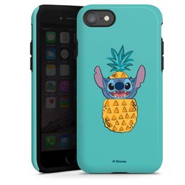 DeinDesign iPhone SE (2020) Handy Panzer Handyh&uuml;lle robuste Outdoor H&uuml;lle Schutzh&uuml;lle gl&auml;nzend Pineapple Lilo & Stitch Disney Tough Case