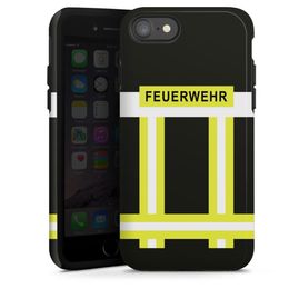 DeinDesign iPhone SE (2020) Handy Panzer Handyh&uuml;lle robuste Outdoor H&uuml;lle Schutzh&uuml;lle gl&auml;nzend Fire Fighter Fire Fighters Job Tough Case
