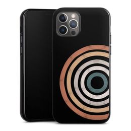 DeinDesign iPhone 12 Pro Handy Silikon H&uuml;lle Case schwarz Handyh&uuml;lle Circle Rainbow Water Colour
