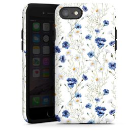 DeinDesign iPhone SE (2022) Handy Panzer Handyh&uuml;lle robuste Outdoor H&uuml;lle Schutzh&uuml;lle gl&auml;nzend Muster Flowers Flower Tough Case