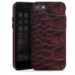 DeinDesign iPhone SE (2022) Handy Panzer Handyh&uuml;lle robuste Outdoor H&uuml;lle Schutzh&uuml;lle gl&auml;nzend Animal Print Crocodile Leather Tough Case