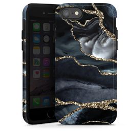 DeinDesign iPhone SE (2020) Handy Panzer Handyh&uuml;lle robuste Outdoor H&uuml;lle Schutzh&uuml;lle gl&auml;nzend Trends Glitzer Marble Tough Case