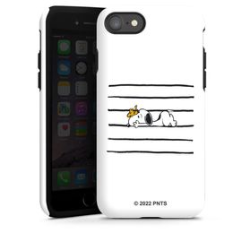 DeinDesign iPhone SE (2020) Handy Panzer Handyh&uuml;lle robuste Outdoor H&uuml;lle Schutzh&uuml;lle gl&auml;nzend Snoopy Dog Peanuts Tough Case