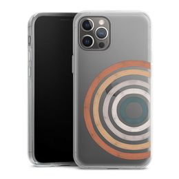DeinDesign iPhone 12 Pro Max Handy Silikon H&uuml;lle Case transparent Handyh&uuml;lle Circle Rainbow Water Colour Silikon Case