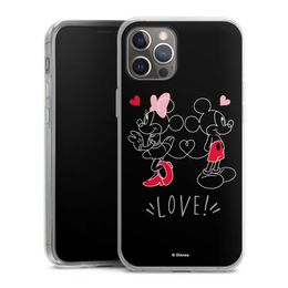 DeinDesign iPhone 12 Pro Max Handy Silikon H&uuml;lle Case transparent Handyh&uuml;lle Disney Love Silikon Case