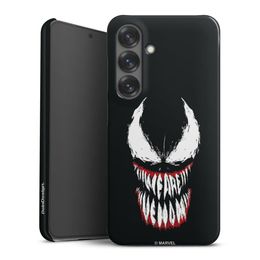 DeinDesign Galaxy S25 Handy Premium Case Smartphone Handyh&uuml;lle Schutzh&uuml;lle gl&auml;nzend Venom Marvel Official Licensed Product Premium Case