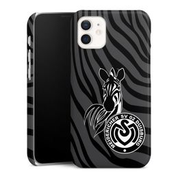 DeinDesign iPhone 12 mini Handy Premium Case Smartphone Handyh&uuml;lle Schutzh&uuml;lle gl&auml;nzend Zebra Msv Duisburg Muster Premium Case