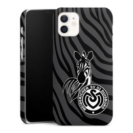 DeinDesign iPhone 12 mini Handy Premium Case Smartphone Handyh&uuml;lle Schutzh&uuml;lle matt Zebra Msv Duisburg Muster Premium Case