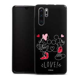 DeinDesign Huawei P30 Pro Handy Silikon H&uuml;lle Case schwarz Handyh&uuml;lle Disney Love