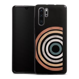 DeinDesign Huawei P30 Pro Handy Silikon H&uuml;lle Case schwarz Handyh&uuml;lle Circle Rainbow Water Colour
