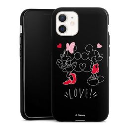 DeinDesign iPhone 12 mini Handy Silikon H&uuml;lle Case schwarz Handyh&uuml;lle Disney Love