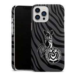 DeinDesign iPhone 13 Pro Max Handy Premium Case Smartphone Handyh&uuml;lle Schutzh&uuml;lle matt Zebra Msv Duisburg Muster Premium Case