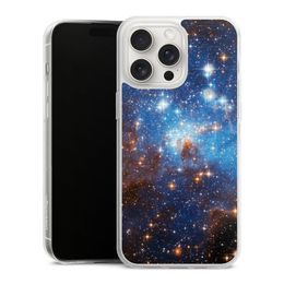 DeinDesign iPhone 15 Pro Max Handy Silikon H&uuml;lle Case transparent Handyh&uuml;lle Weltall Star Galaxy Silikon Case