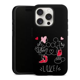 DeinDesign iPhone 15 Pro Handy Panzer Handyh&uuml;lle robuste Outdoor H&uuml;lle Schutzh&uuml;lle matt Disney Love Tough Case