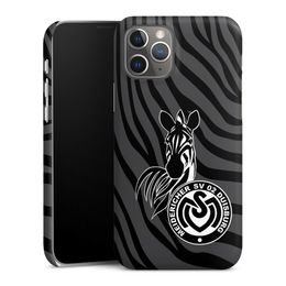 DeinDesign iPhone 12 Pro Handy Premium Case Smartphone Handyh&uuml;lle Schutzh&uuml;lle matt Zebra Msv Duisburg Muster Premium Case