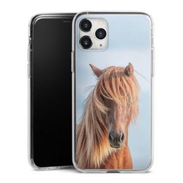 DeinDesign iPhone 11 Pro Max Handy Silikon H&uuml;lle Case transparent Handyh&uuml;lle Horse Animals Animal Look Silikon Case