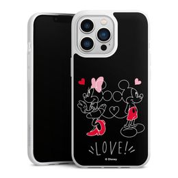 DeinDesign iPhone 13 Pro Handy Silikon H&uuml;lle Case wei&szlig; Handyh&uuml;lle Disney Love Silikon Case