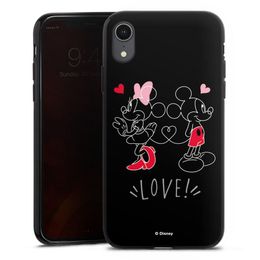 DeinDesign iPhone Xr Handy Silikon H&uuml;lle Case schwarz Handyh&uuml;lle Disney Love