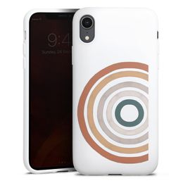 DeinDesign iPhone Xr Handy Silikon H&uuml;lle Case wei&szlig; Handyh&uuml;lle Circle Rainbow Water Colour Silikon Case